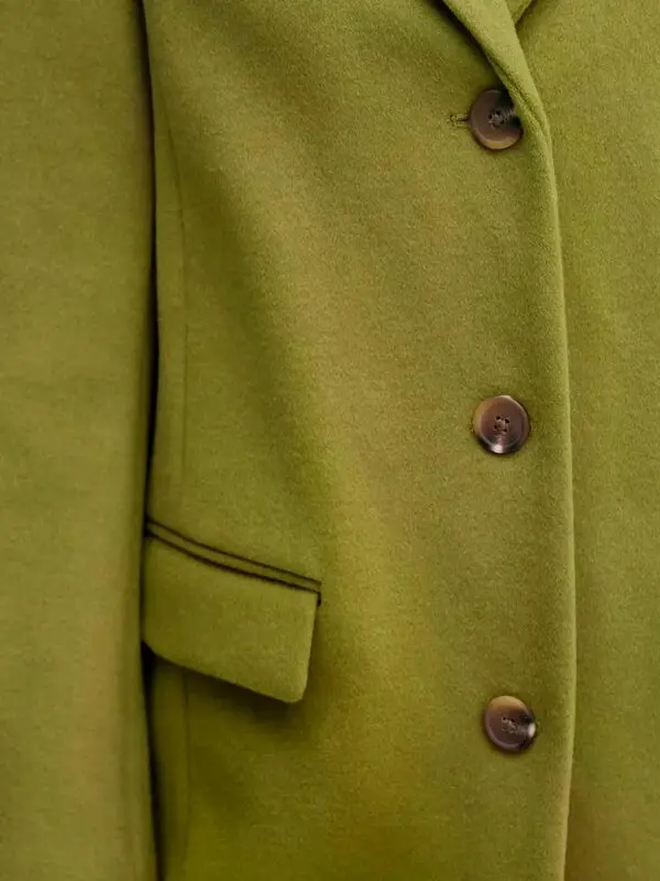 BENETTON Button Pocket Coat - Green