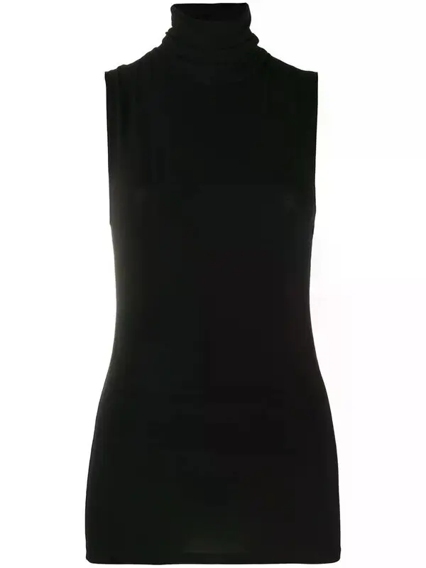 Majestic Filatures Sleeveless Roll-neck Top