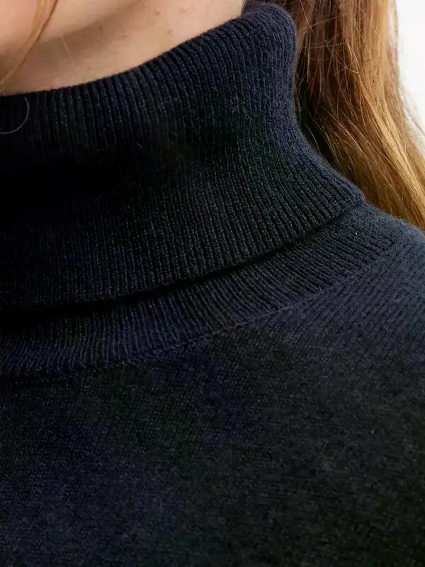 BENETTON Roll-neck Fine Knit Sweater