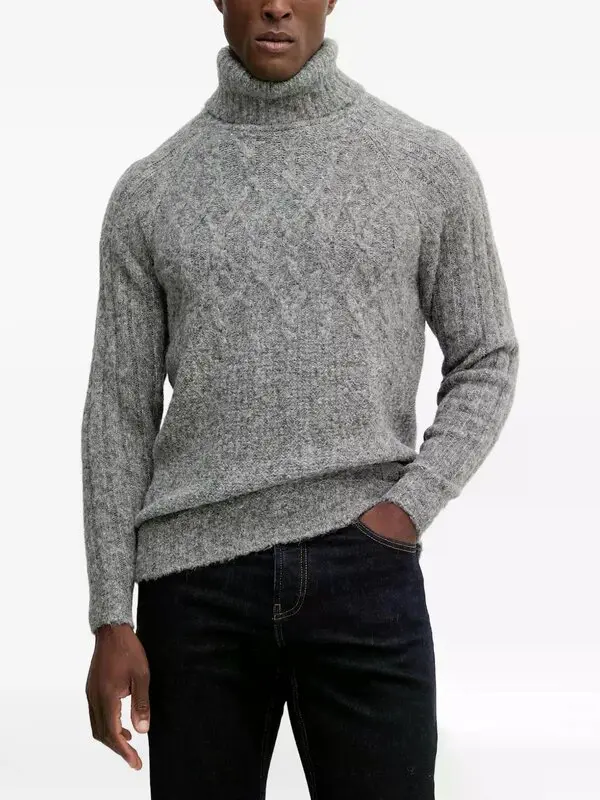 Guess Cable-knit Roll-neck Sweater