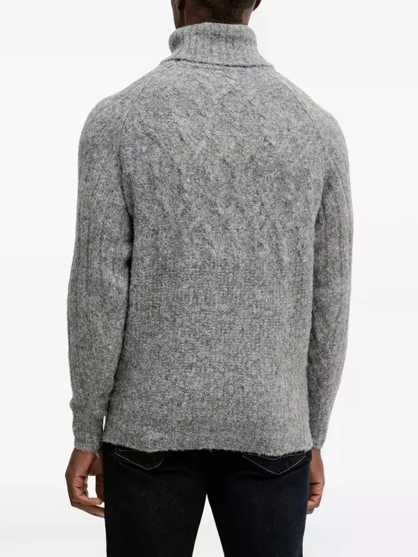 Guess Cable-knit Roll-neck Sweater