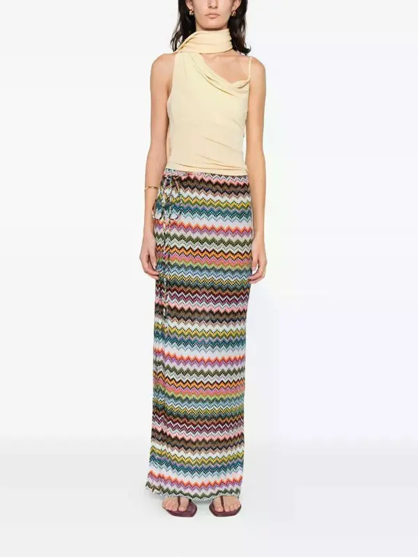 Missoni Chevron Knitted Long Skirt