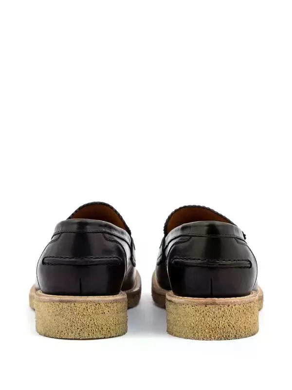 BUTTERO® Leather Loafers With Penny Slot