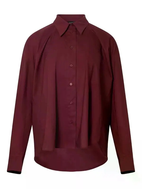 PUSHBUTTON Buttoned Long-sleeve Blouse