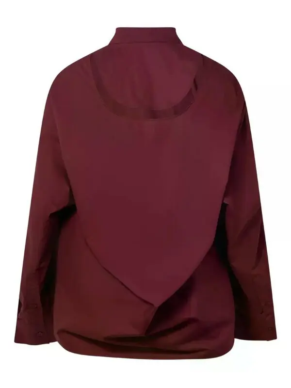 PUSHBUTTON Buttoned Long-sleeve Blouse