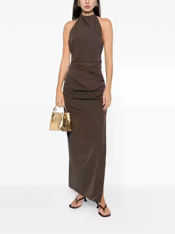 SIR. Halterneck Ruched Dress
