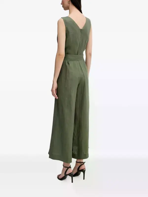 BENETTON V-neck Belted Jumpsuit