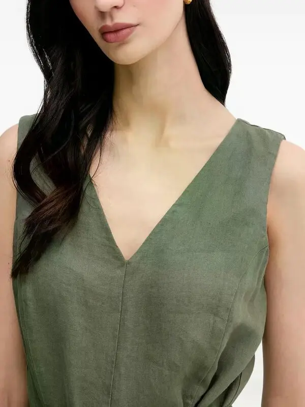 BENETTON V-neck Belted Jumpsuit
