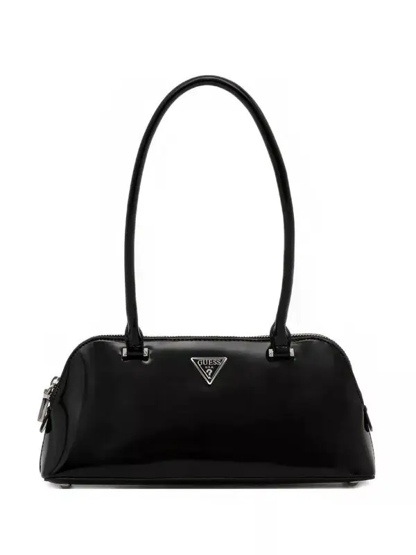 Guess Logo-plaque Shoulder Bag - Black