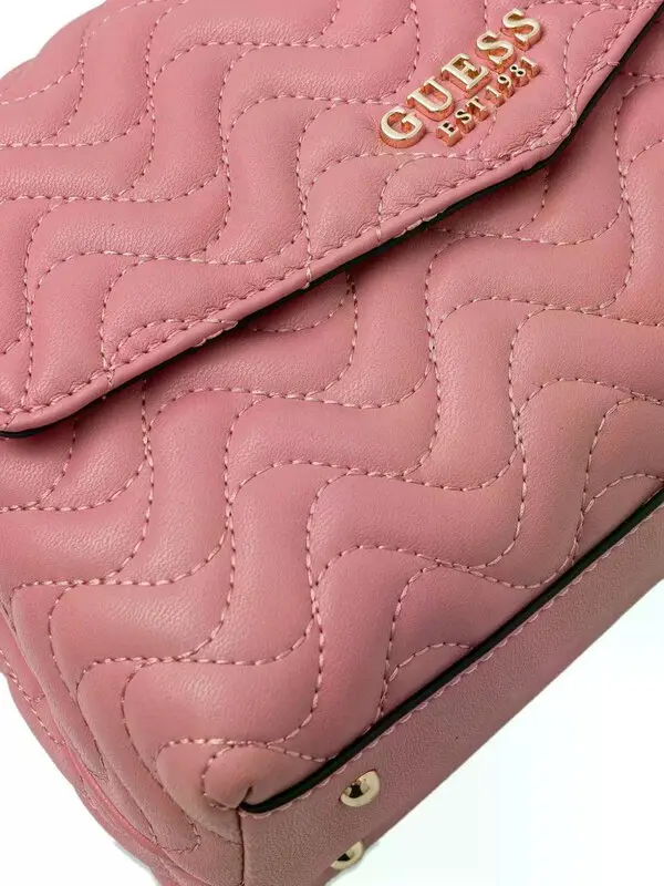 Guess Quilted Cross Body Bag With Chain Strap
