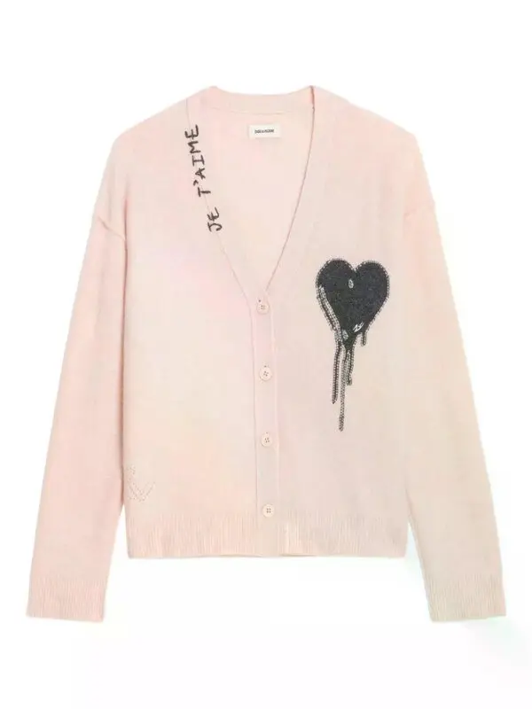 Zadig&Voltaire Heart-detail Cardigan - Pink
