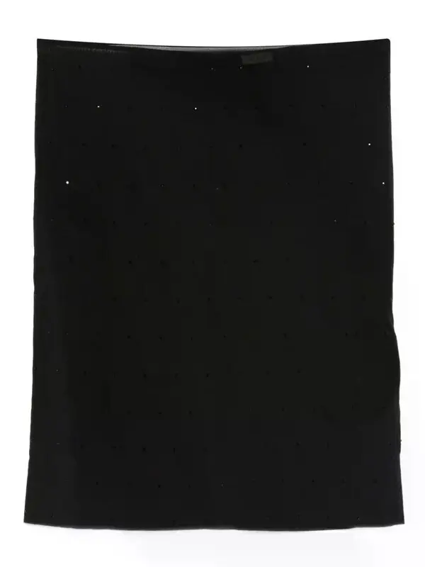 ST. AGNI Glass Beaded Midi Skirt - Black