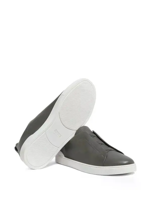 Zegna Triple Stitch Slip-on Sneakers