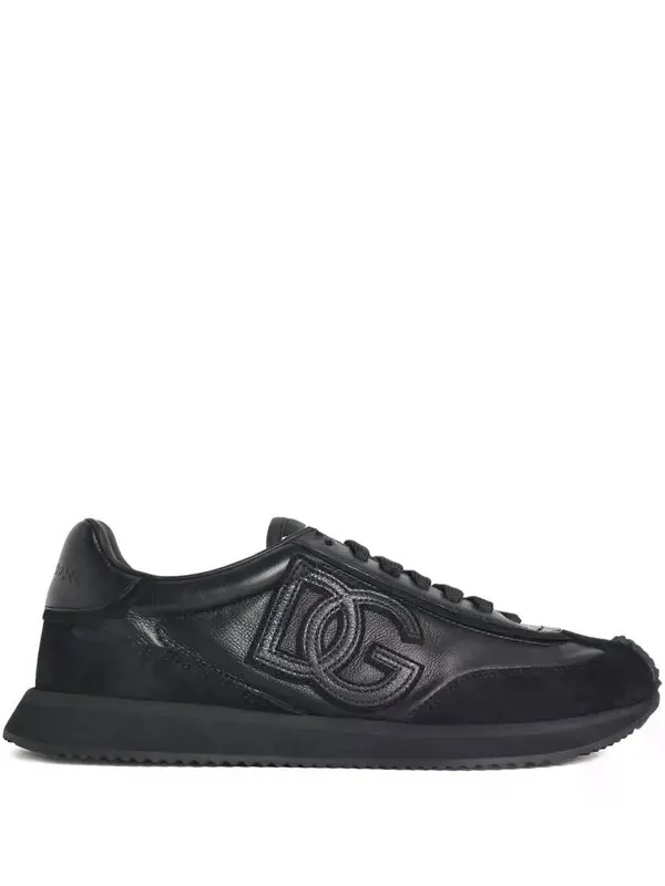 Dolce & Gabbana Suede Insert Embossed Logo Sneakers
