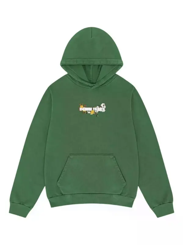 DENIM TEARS Floral-print Hoodie - Green