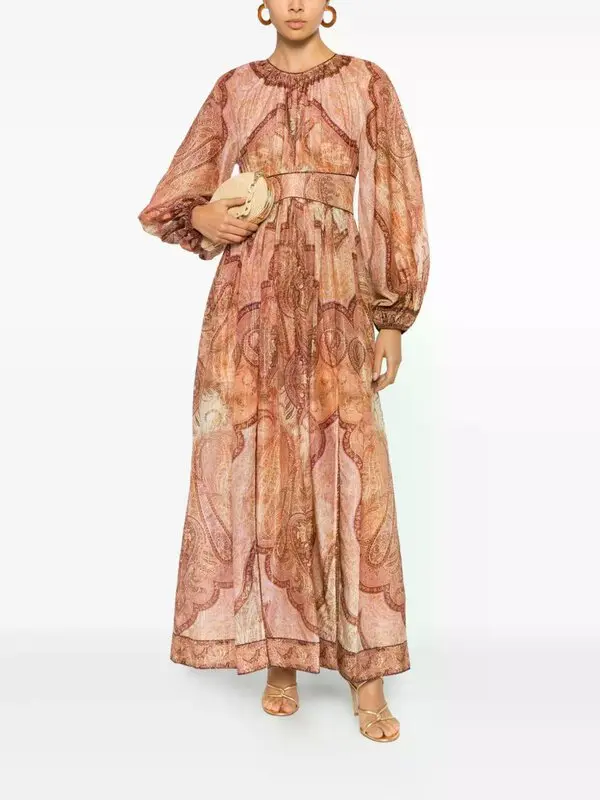 Zimmermann Wanderlust Midi Dress - Brown