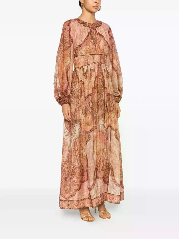 Zimmermann Wanderlust Midi Dress - Brown