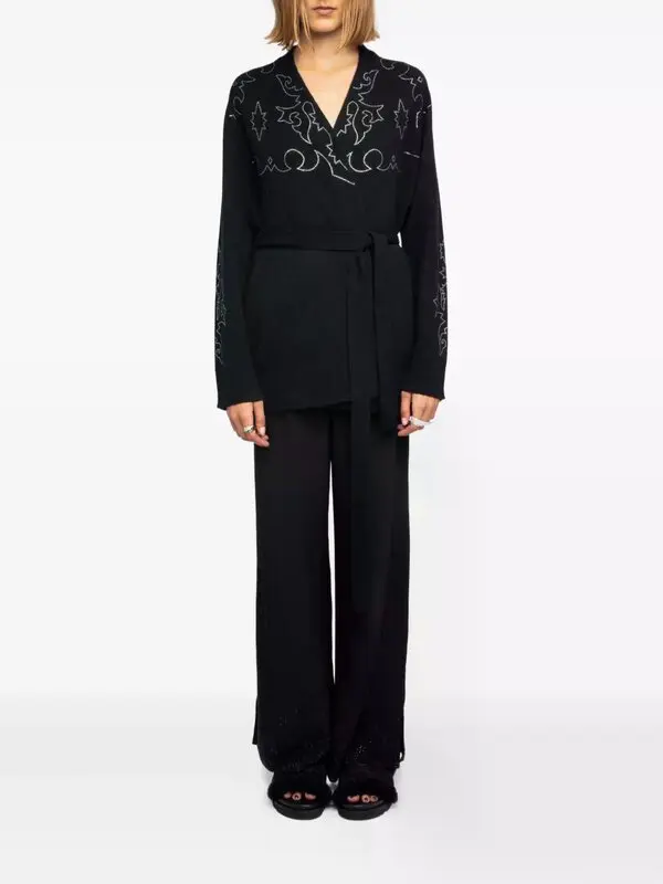 Zadig&Voltaire Salomy Cashmere Cardigan With Rhinestone Embellishments