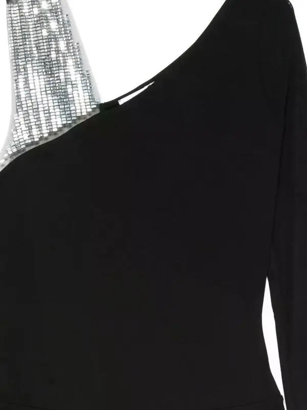 Patrizia Pepe Sequin One-shoulder Bodysuit