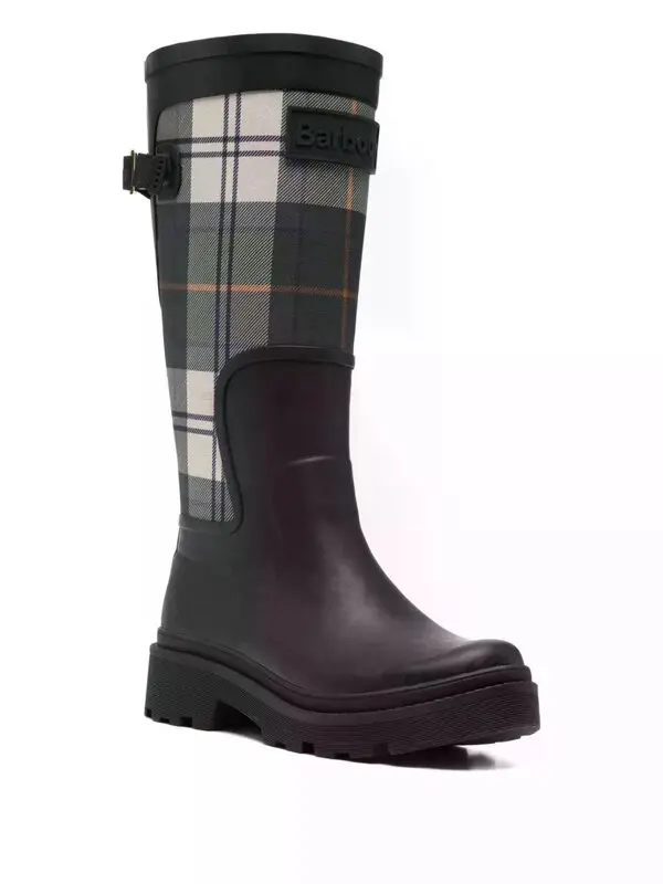 Barbour Dena Buckle Tartan-pattern Boots