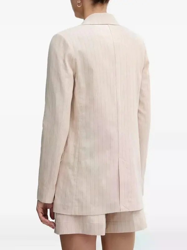 BENETTON Double-breasted Pinstripe Blazer