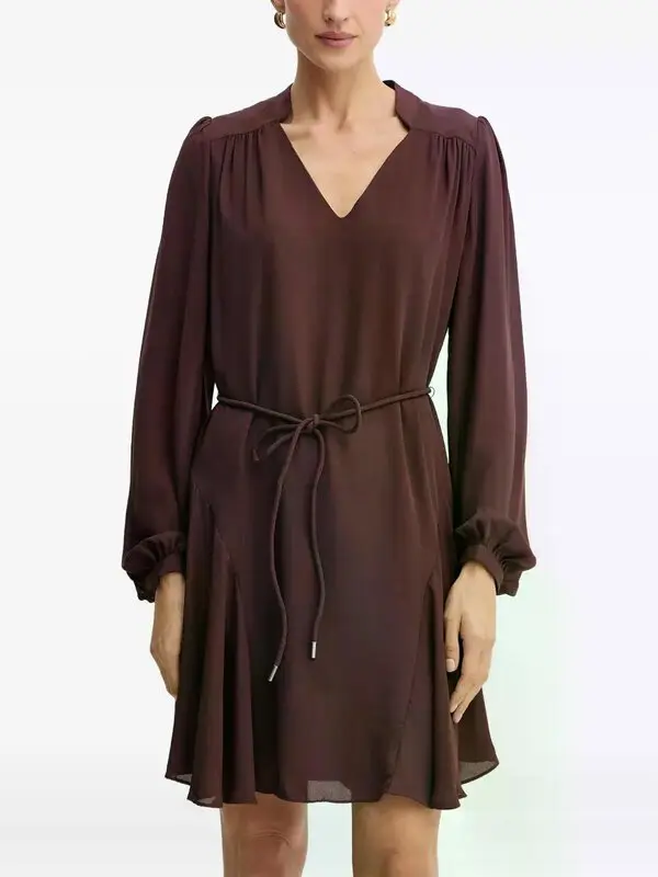 Guess V-neck Flounced Mini Dress