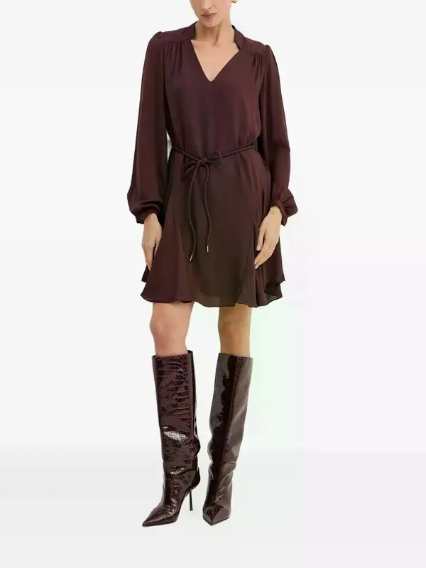 Guess V-neck Flounced Mini Dress