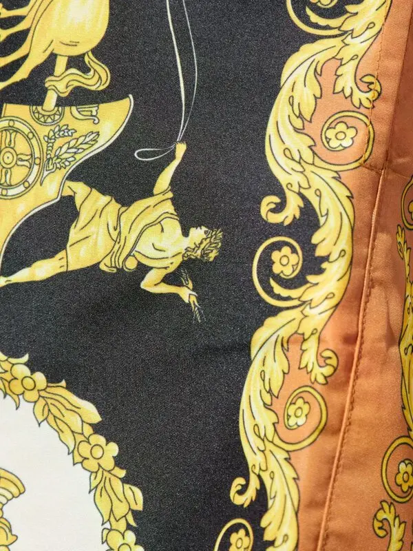 Versace Baroque-print Swim Shorts - Neutrals