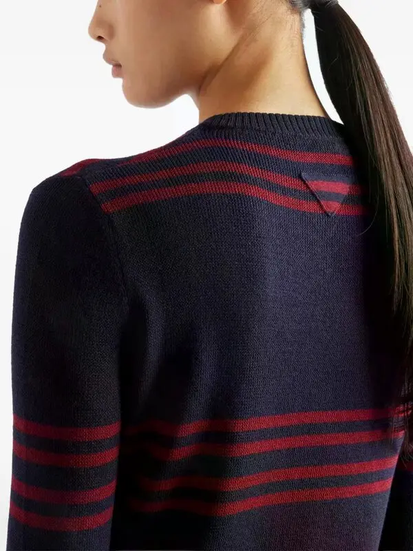 Prada Striped Ribbed Sweater