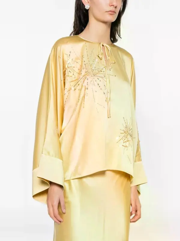 Bernadette Naomi Sequin-embellished Blouse - Yellow