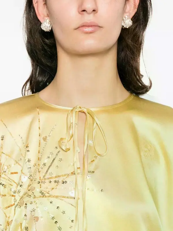 Bernadette Naomi Sequin-embellished Blouse - Yellow