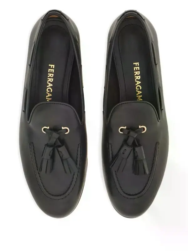 FERRAGAMO Tassel-detail Loafers - Black