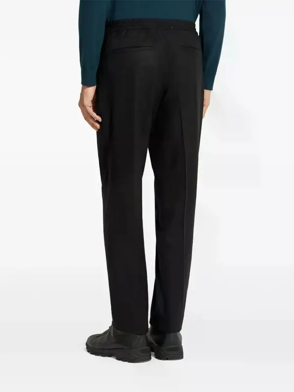 Zegna Elasticated-waistband Trousers - Blue