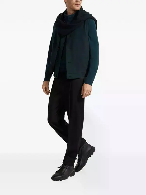 Zegna Elasticated-waistband Trousers - Blue