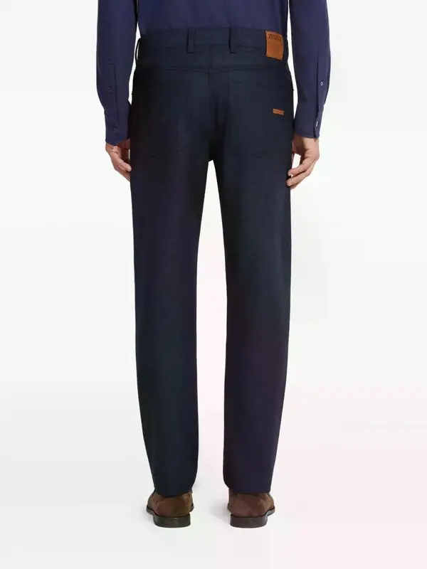 Zegna Wool-cashmere Pants - Blue