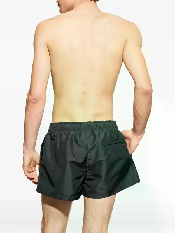 Versace Logo-patch Drawstring Swim Shorts - Black