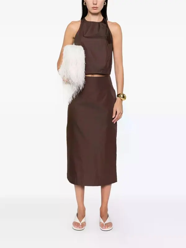 ST. AGNI Tie Detail Cocoon Top