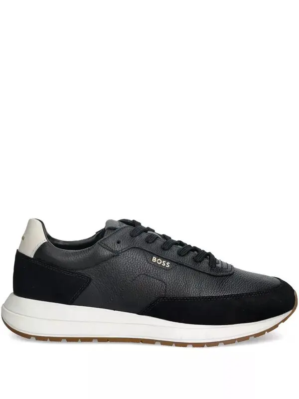 BOSS Suede Panel Sneakers - Black