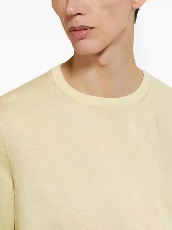 Zegna Mélange Crew-neck Sweater - Yellow