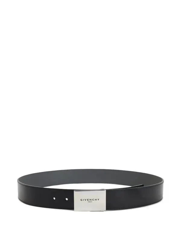Givenchy Logo-plaque Leather Belt - Black
