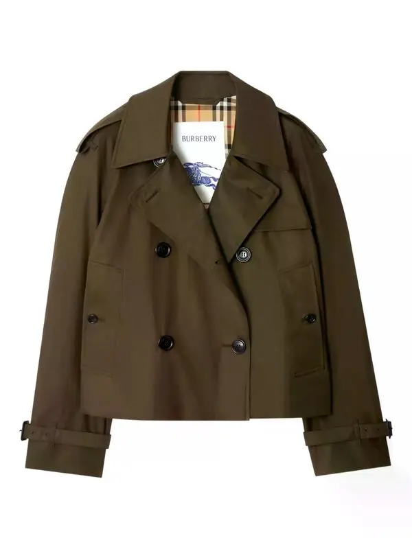 Burberry Double-breasted Cropped Trench Jacket