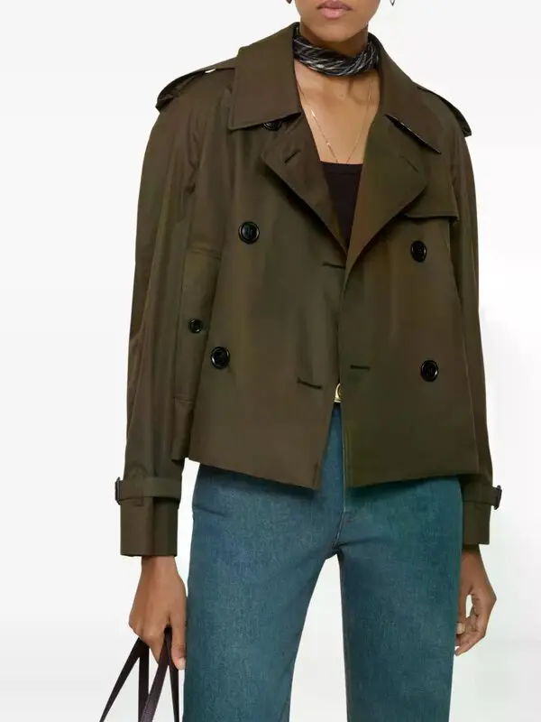 Burberry Double-breasted Cropped Trench Jacket