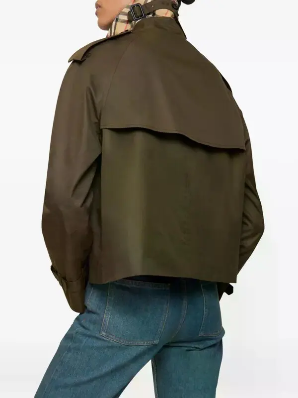 Burberry Double-breasted Cropped Trench Jacket