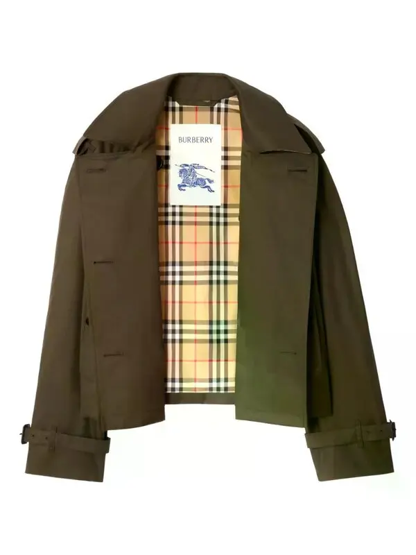 Burberry Double-breasted Cropped Trench Jacket