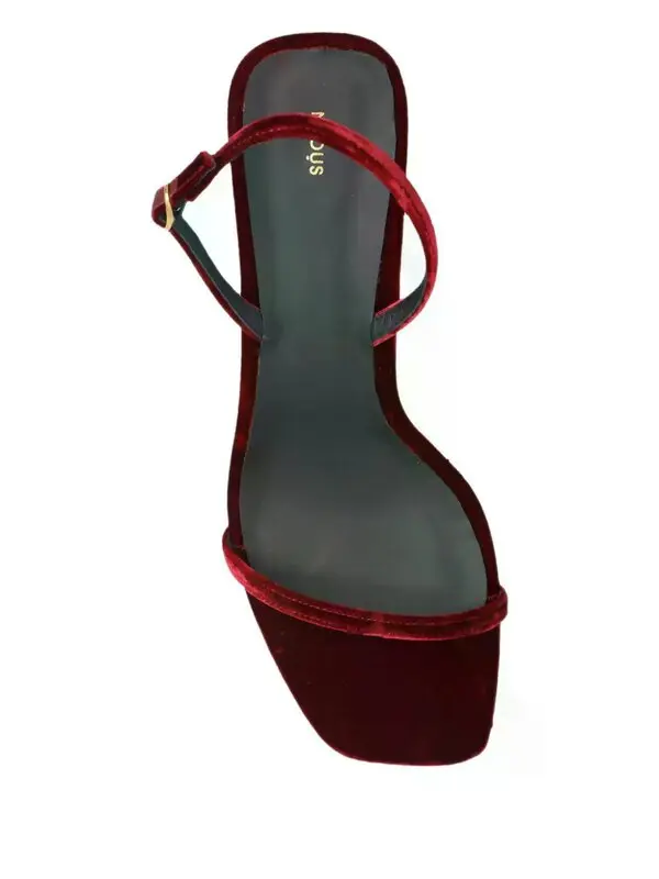 NEOUS 80mm Velvet Heeled Sandals - Red