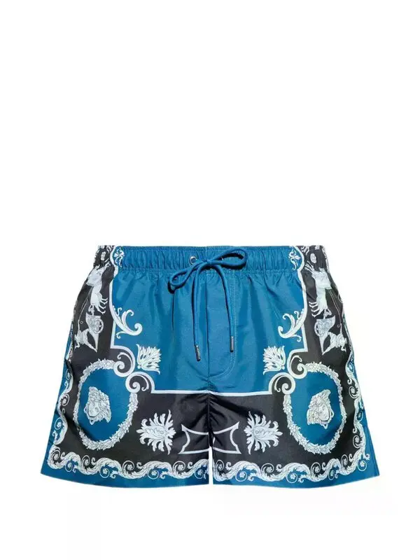 Versace Printed Swim Shorts - Blue