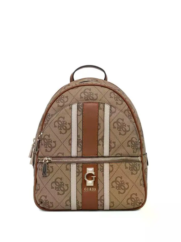 Guess Logo-plaque Patterned Backpack
