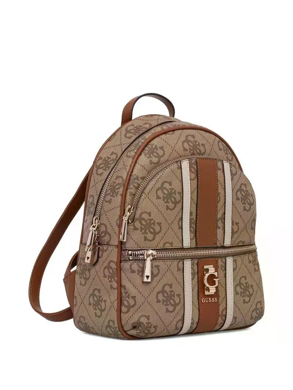 Guess Logo-plaque Patterned Backpack
