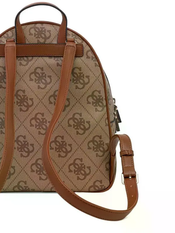Guess Logo-plaque Patterned Backpack