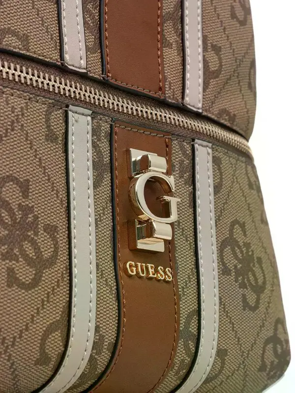 Guess Logo-plaque Patterned Backpack